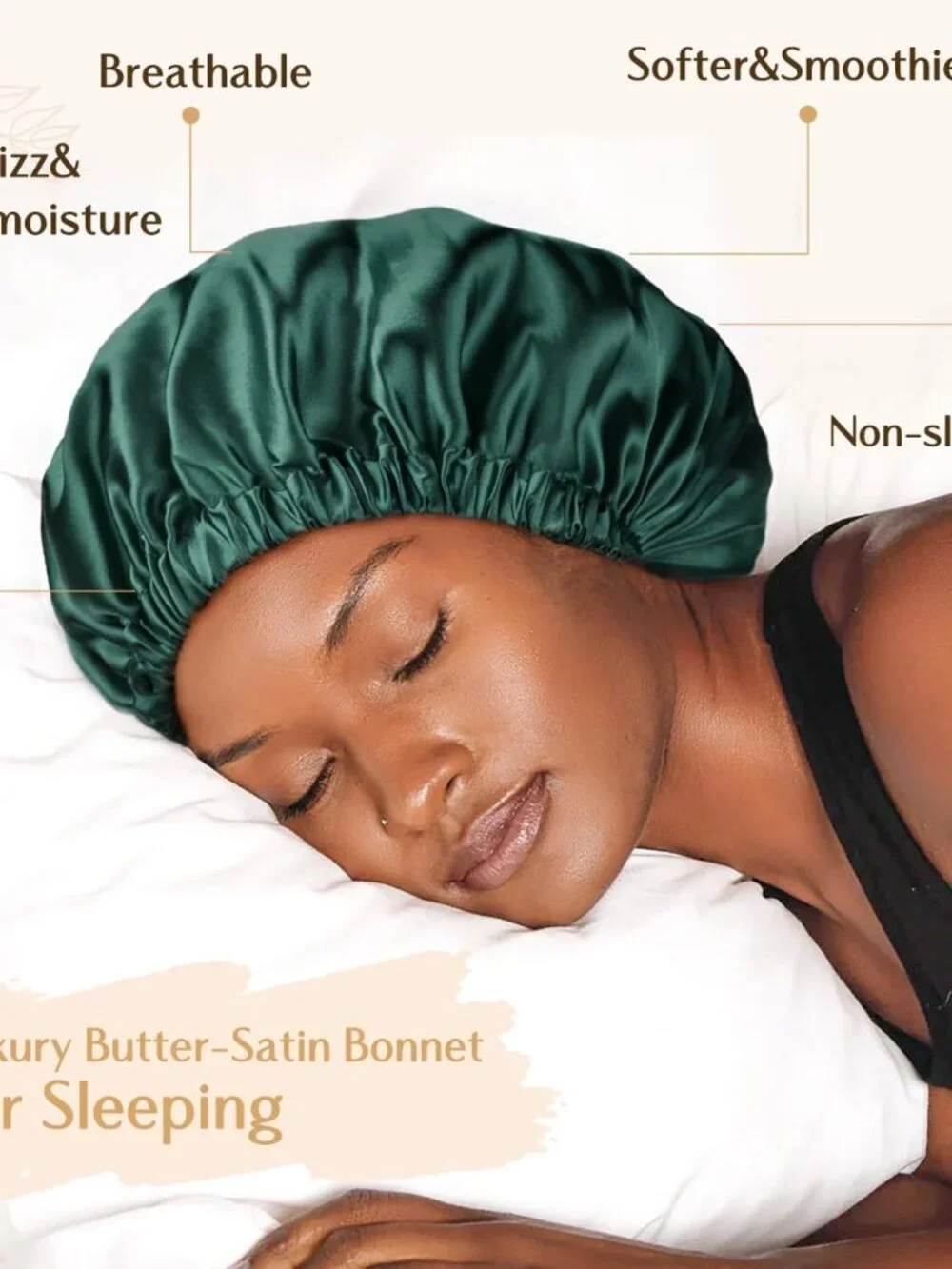 Accessories | Adjustable Satin Bonnet Double Layer Hair Bonnet For ...